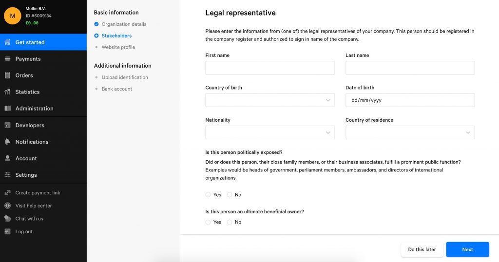 Mollie Payment Integration – Corpler