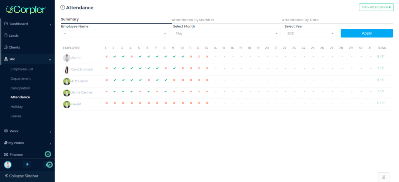 Managing Employee Attendance – Corpler