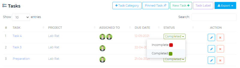 Managing Tasks – Corpler